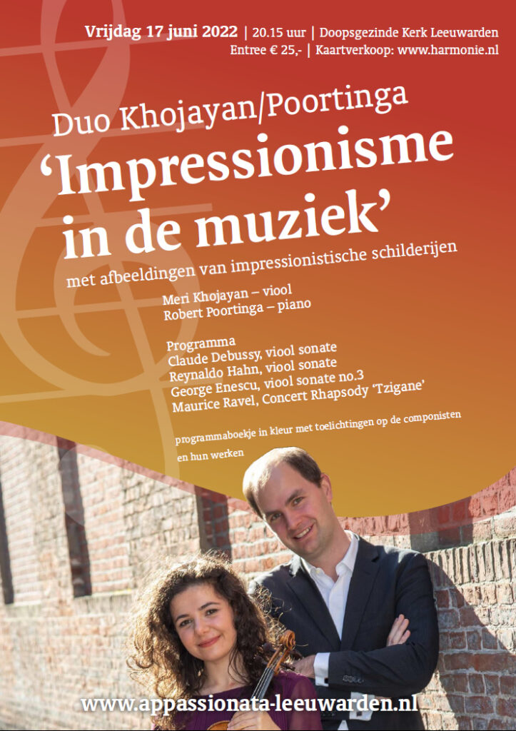 Duo Khojayan/Poortinga – ‘Impressionisme in de Muziek’ » Liwwadders